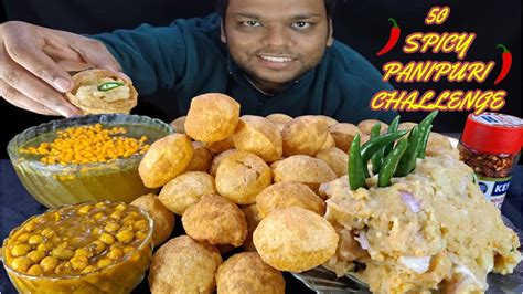 50 Spicy Panipuri Eating Challenge 😱 Golgappa Eating Challenge