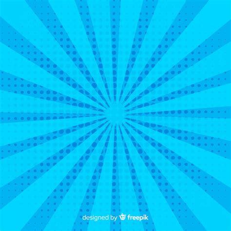 블루 하프 톤 만화 배경 무료 벡터