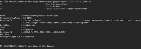 how to create an azure log analytics workspace · jorge bernhardt