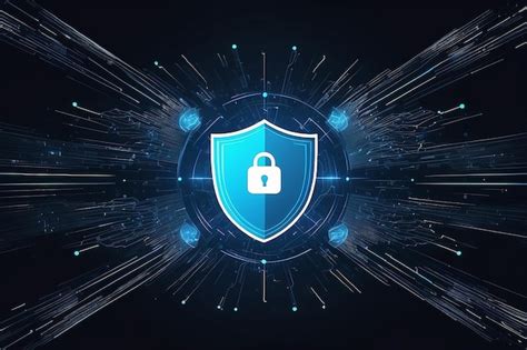 Blue Backdrop With Cyber Security Technologies Generative Ai Premium Ai Generated Image