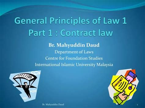 Ppt General Principles Of Law 1 Part 1 Contract Law Powerpoint