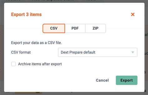 Exporting Your Data As A Csv File Dext Help Center