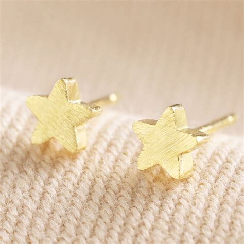 Tiny Star Stud Earrings In Gold Lisa Angel