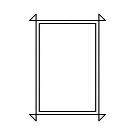 Premium Vector Rectangle Frame Shape Icon Vertical Decorative Vintage