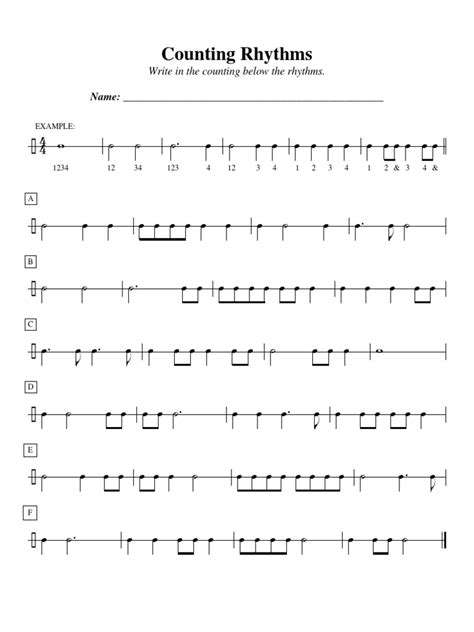 Counting Rhythms Pdf
