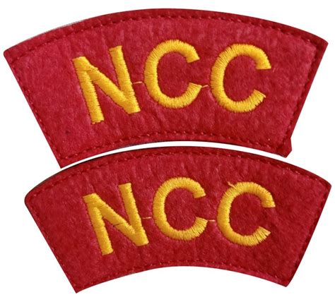 Red And Yellow Satin Ncc Logo Uniform Badge At ₹ 20 Piece In Lucknow Id 26356360573