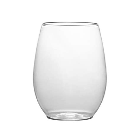 Plasticpro 6 Pack Clear Plastic Wine Glasses Stemless Disposable 12 Oz