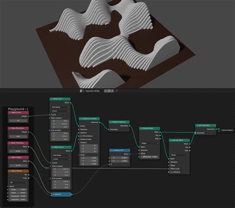 modeling how would i make a wavy layers pattern onto a wall
