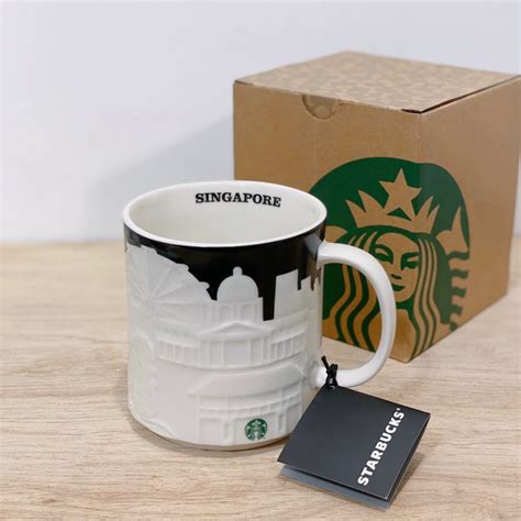 全新有標STARBUCKS星巴克城市浮雕杯 新加坡杯 馬克杯 新加坡限定 星巴克杯 城市杯 浮雕杯 蝦皮購物