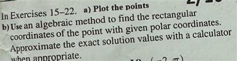 solved in exercises 15 22 a plot the points b use an