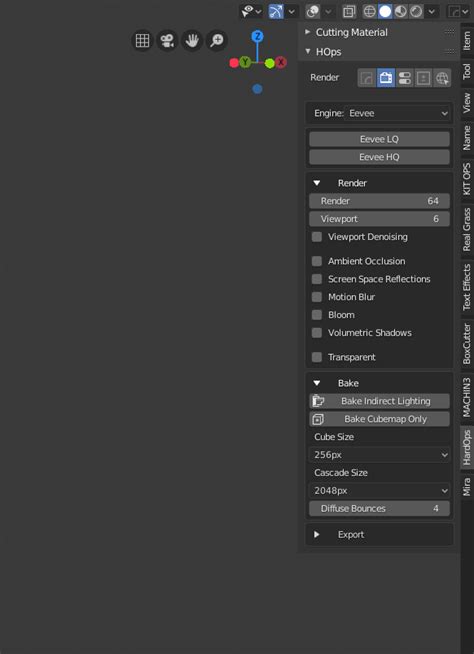 viewport submenu hopsdocs