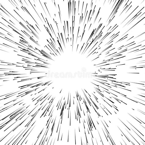 Abstract Explosion Bursting Effect Radial Radiating Edgy Line Stock Vector Illustration Of