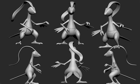 🐉 Pokemon Grovyle With 2 Poses・ Stl File For ・cults