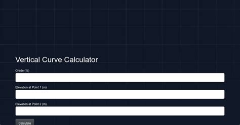 Vertical Curve Calculator Vertical Curve Calculator