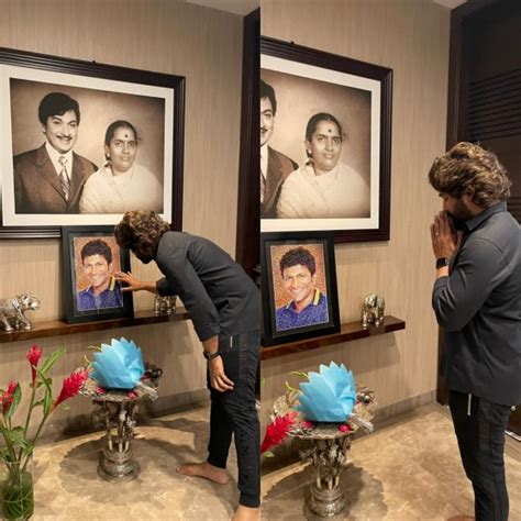 Allu Arjun పునీత్‌ ఫ్యామిలీని పరామర్శించిన అల్లు అర్జున్‌ శివ రాజ్