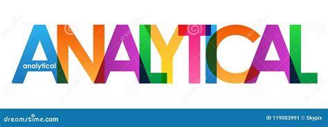 Analytical Colorful Overlapping Letters Vector Banner Stock Vector