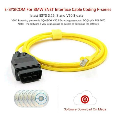 Bmw Enet Ethernet To Obd Interface Cable E Sys Icom Coding F Series Sn Trading