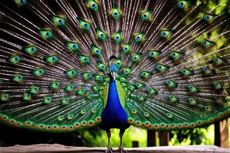 Premium Photo Proud Peacock Strutting
