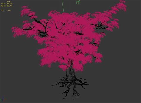 Sharp Leaves Tree 3d Model Turbosquid 1448822