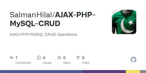 Github Salmanhilalajax Php Mysql Crud Ajaxphpmysql Crud Operations
