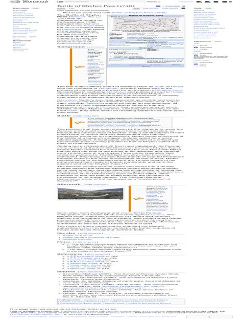 Battle Of Khyber Pass 1738 Wikipedia Pdf