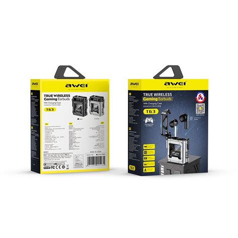 Awei T63 Gaming Tws Bluetooth Eafbuds Black