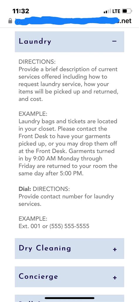 Template Boilerplate Text On Hotels Website About The Amenities R