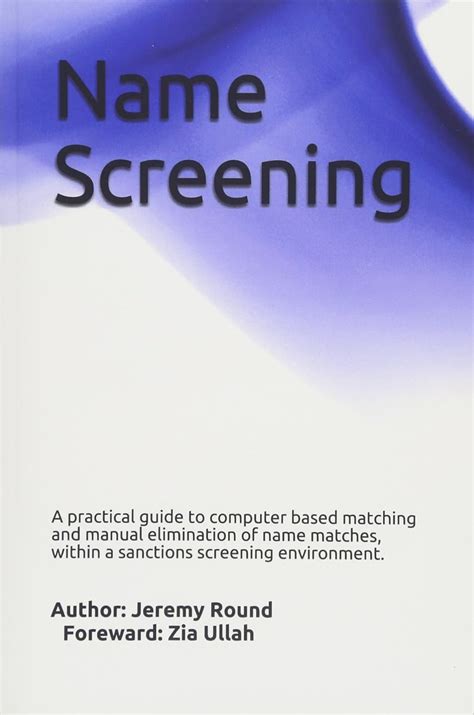 name screening a practical guide to computer based matching and manual