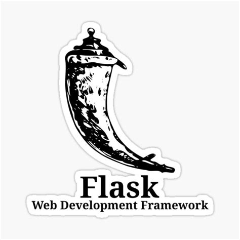 Flask Web Development Framework Sticker For Sale By Clubtee Redbubble