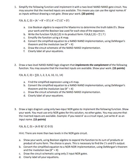 Solved Simplify The Following Function And Implement It Chegg