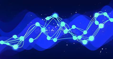 Flowing Neural Network With Glowing Nodes Connecting And Disconnecting