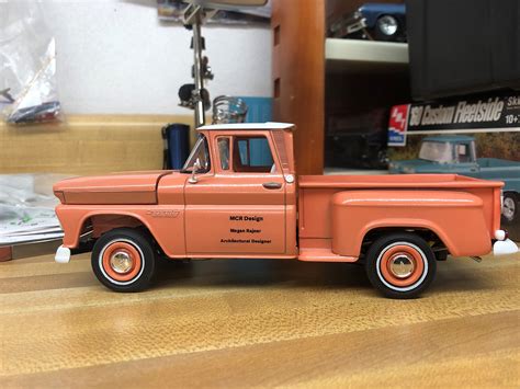 Gallery Pictures AMT Chevy Custom Fleetside Pickup With Go Kart Plastic Model Truck Kit