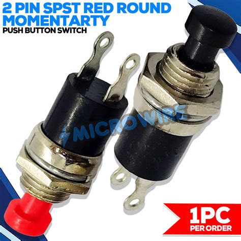Pin SPST Red Round Momentary Push Button Switch Lazada PH