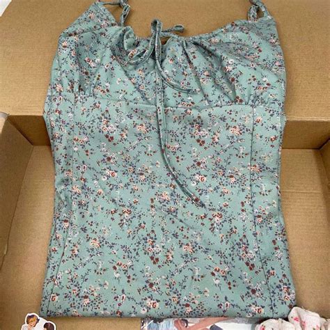 Brandy美式休闲碎花绿色连衣裙小个子bm雪纺吊带裙jennifer Dress虎窝淘