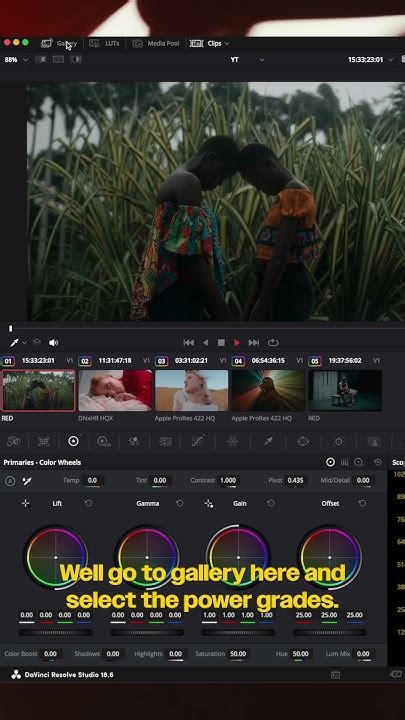 Powergrade In Davinci Resolve Youtube