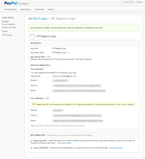 Webformat Login With Paypal Magento Plugin