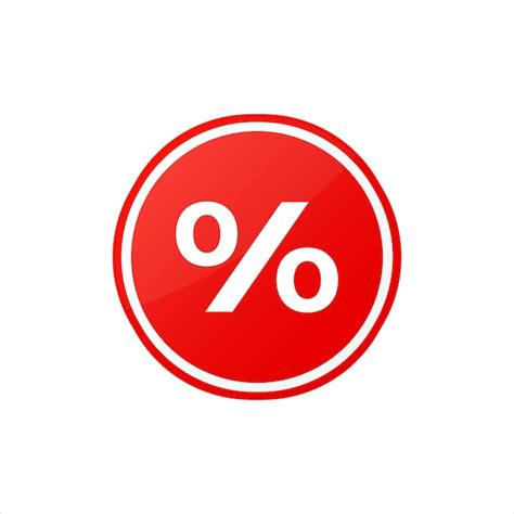 Premium Vector Percent Discount Red Circle 3d Banner