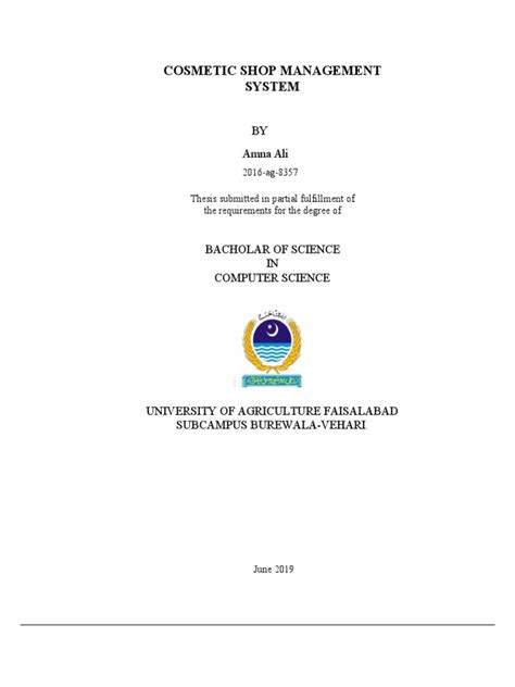 cosmetic shop management system by amna ali pdf graphical user