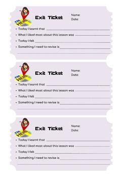 WORKSHEET Exit Ticket Evaluation Instrument By Miss Hernanz TPT