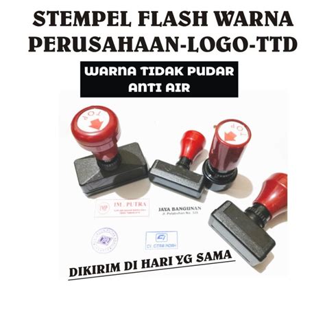 Cetak Stempel Flash Persegi Panjang 2 10 Cm Lazada Indonesia