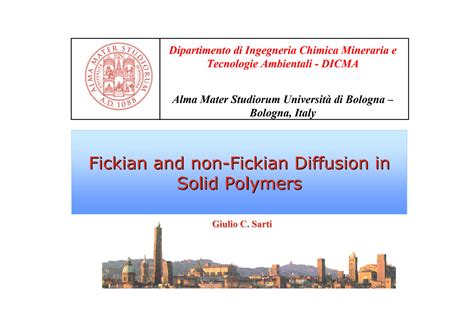 Solution Fickian And Non Fickian Diffusion In Solid Polymers Studypool