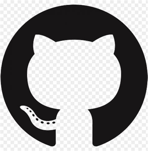 Free Download Hd Png Github Octocat Silhouette With Hollow Space Toppng