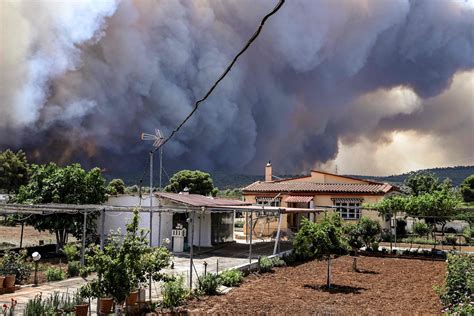 Veja imagens dos incêndios florestais na Grécia provocados pela nova