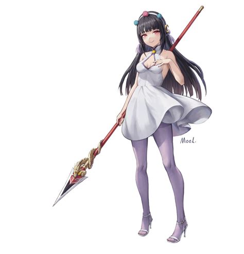 Safebooru 1girl Alternate Costume Artist Name Bangs Bare Arms Bare