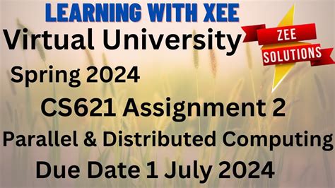 Cs621 Parallel And Distributed Computing Assignment 2 Spring 2024