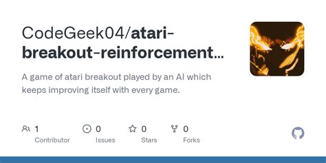 Github Codegeek Atari Breakout Reinforcement Learning A Game Of Atari Breakout Played By An