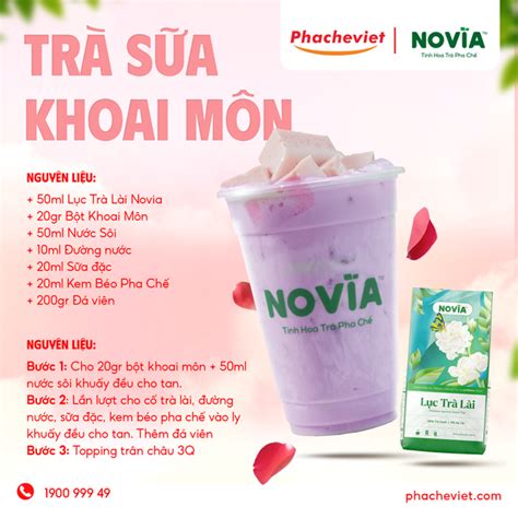 Công Thức Pha Chế Trà Sữa Khoai Môn