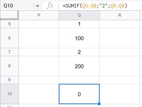 SUMIF Function In Google Sheets Returns Always 0 Stack Overflow