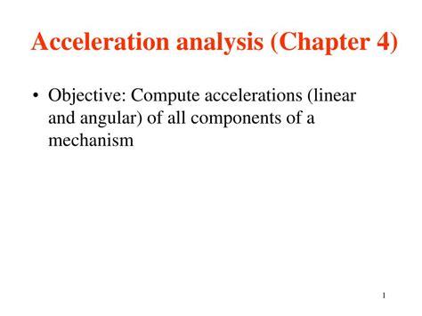 Ppt Acceleration Analysis Chapter 4 Powerpoint Presentation Free Download Id 506110