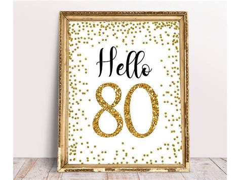 80th Birthday Decoration 80th Birthday Signs Bundle Cheers To 80